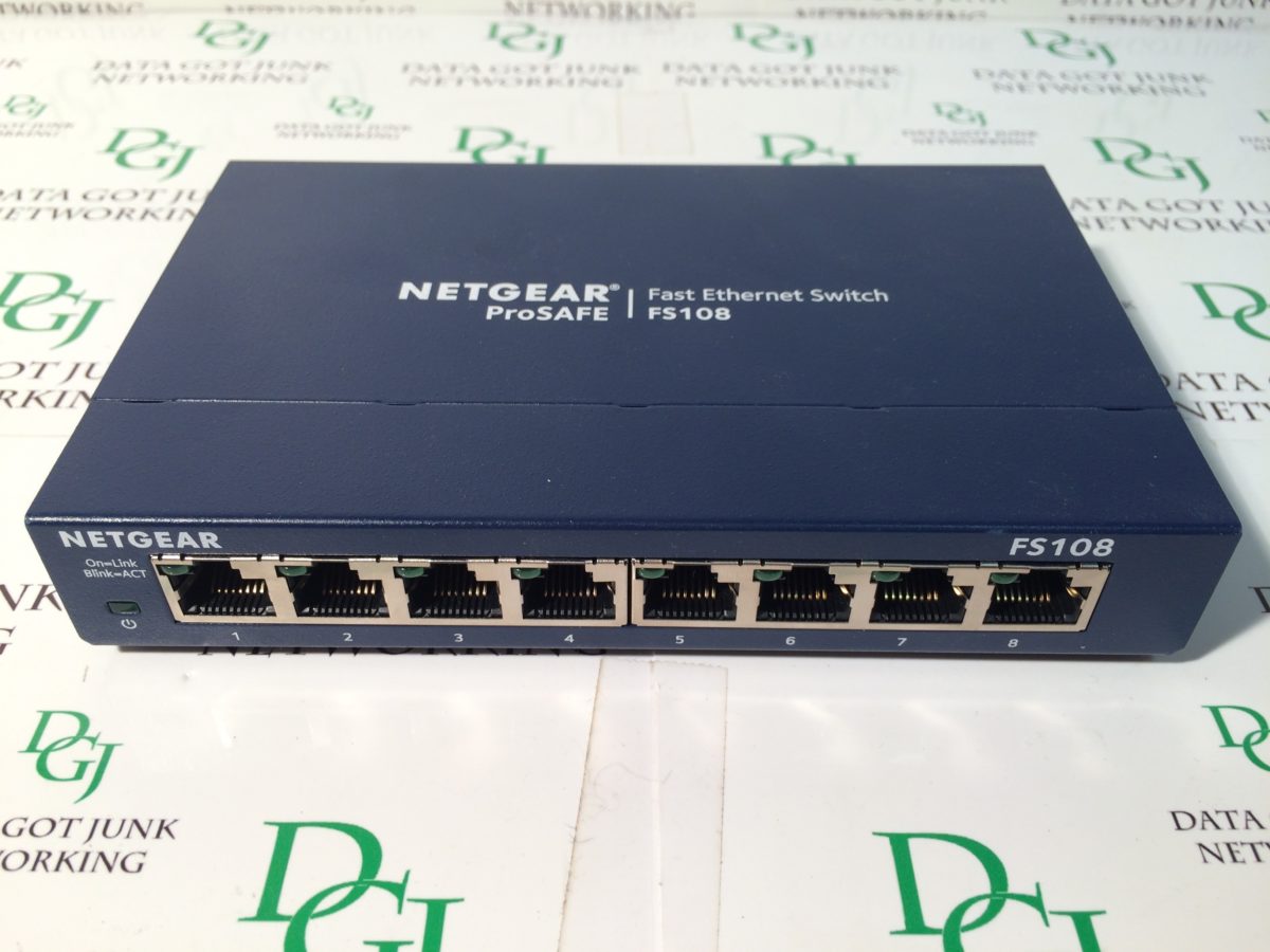 NETGEAR ProSafe 8 Port 10/100 Switch FS108 v3 - Data Got Junk
