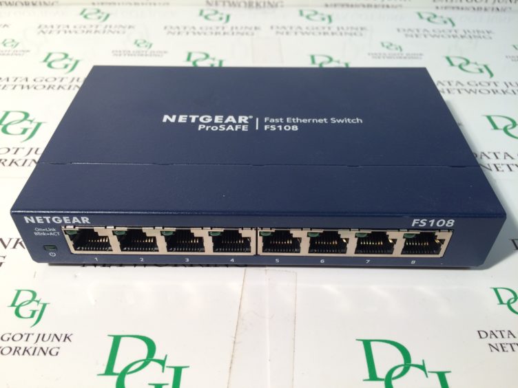 NETGEAR ProSafe 8 Port 10/100 Switch FS108 v3 - Data Got Junk