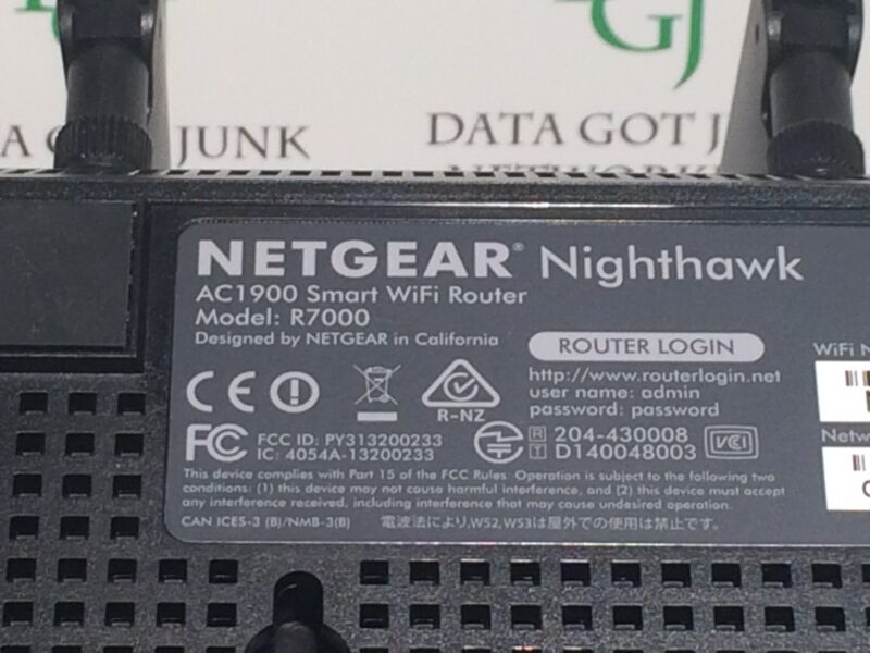 Netgear Nighthawk AC1900 Model: R7000 - Data Got Junk