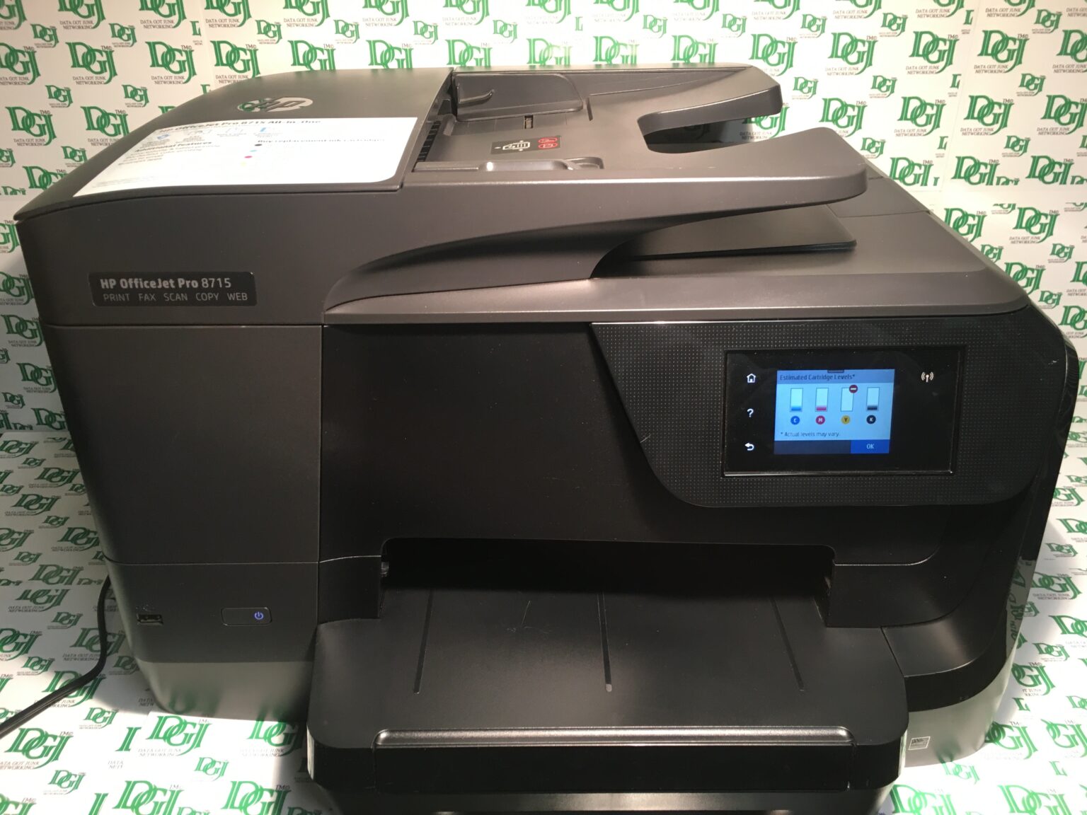 HP OfficeJet Pro 8715 All-In-One Inkjet Printer - Data Got Junk